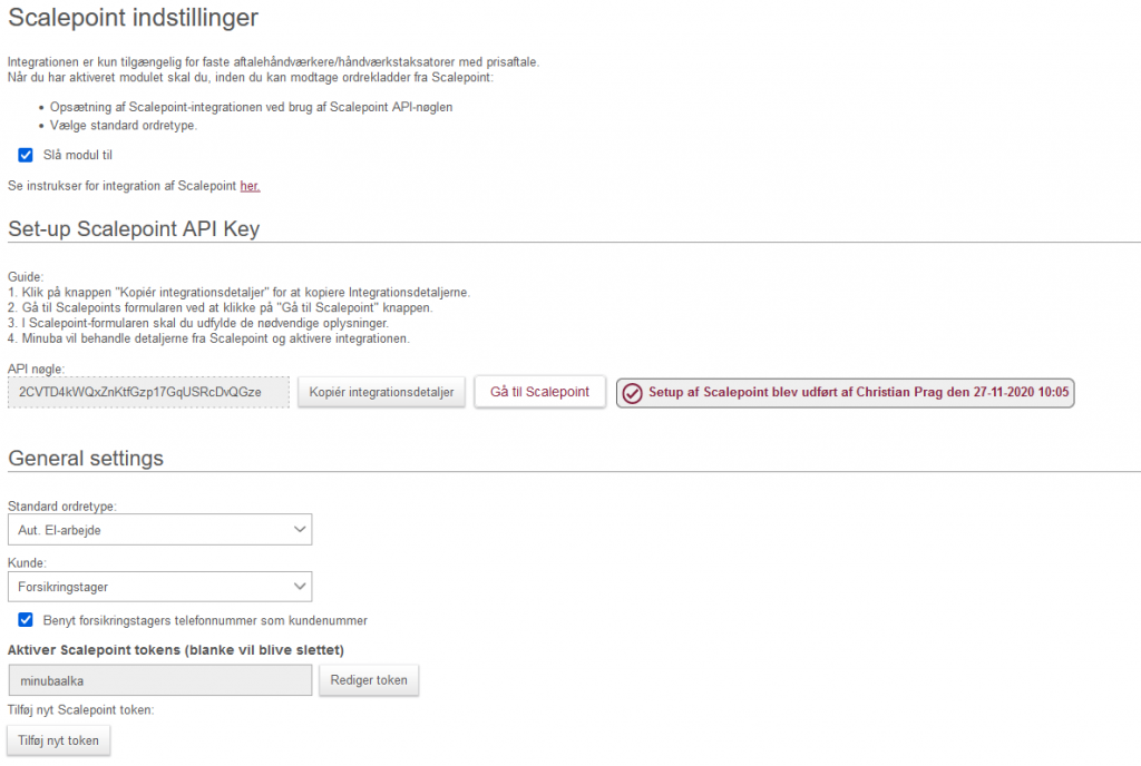 Scalepoint integration | Importer dine forsikringssager til Minuba